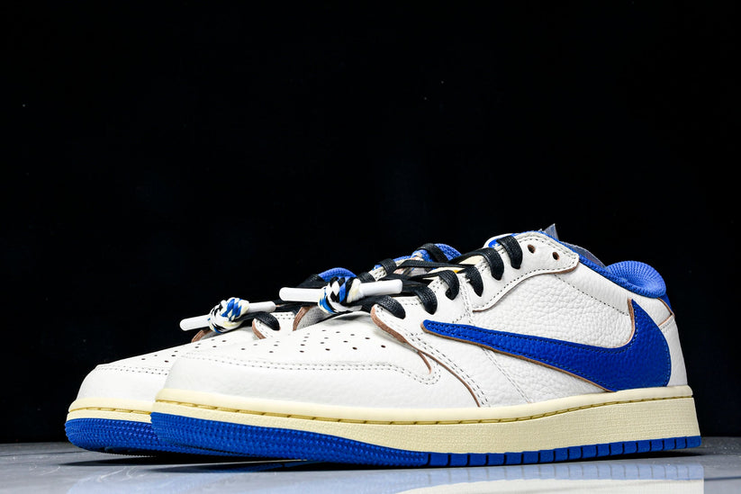 Travis Scott AJ1 Retro Low OG x Fragment ‘Sail Military Blue’ – Drip ...