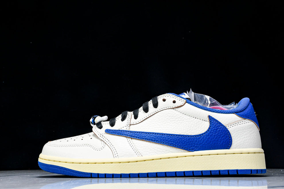 Travis Scott AJ1 Retro Low OG x Fragment ‘Sail Military Blue’ – Drip ...