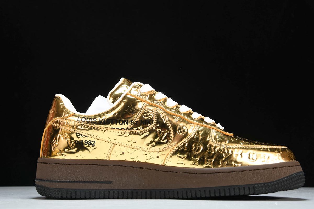 Louis Vuittоп x AF1 by Virgil Abloh 'Metallic Gold' – Drip Locker UK